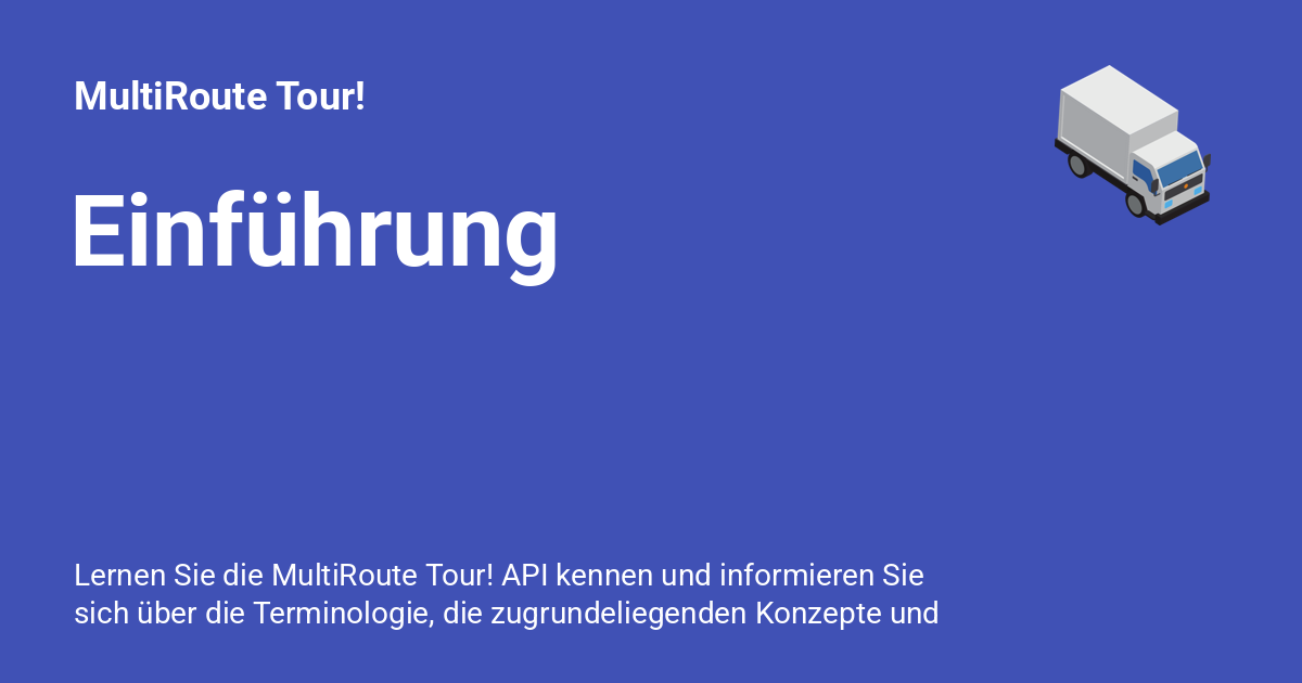 Einführung - MultiRoute Tour!