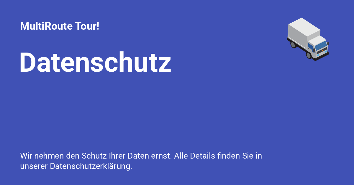 Datenschutz - MultiRoute Tour!